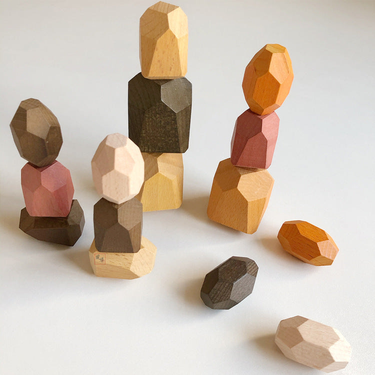 Colored Stones Jenga Colored Boys And Girls Simulation Stones – Ramblin ...
